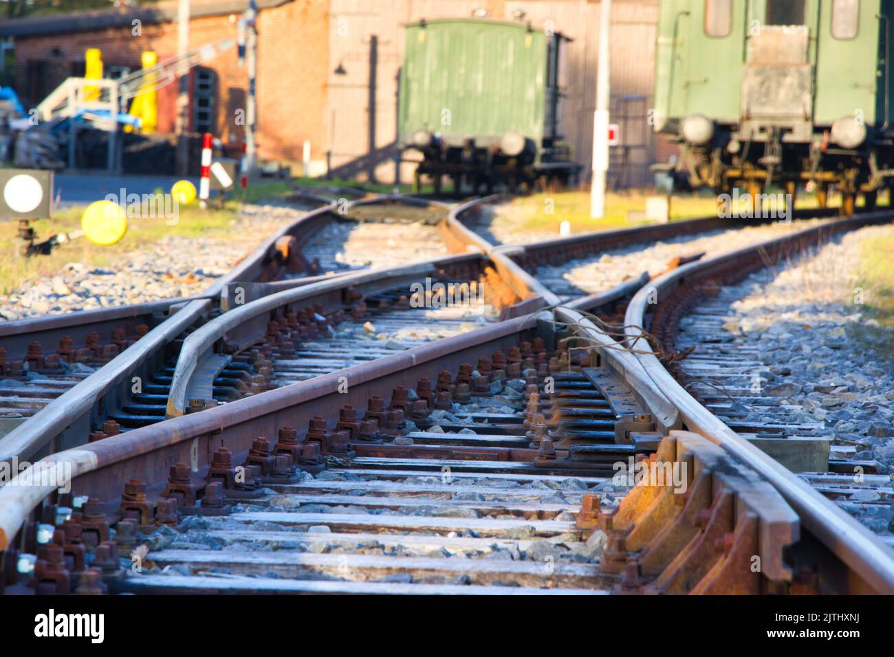 Station with a level crossing hi-res stock photography and images - Alamy