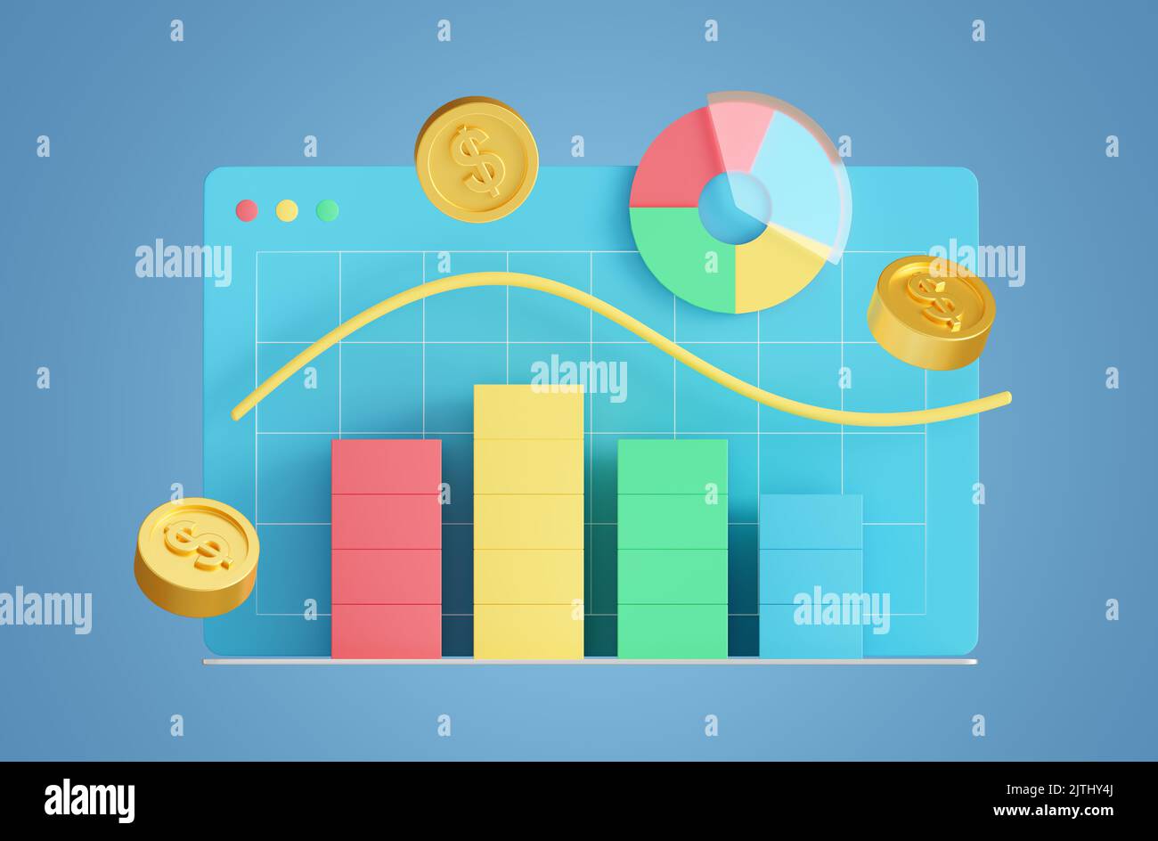 Online marketing, financial report chart, data analysis. Project task management and effective ...