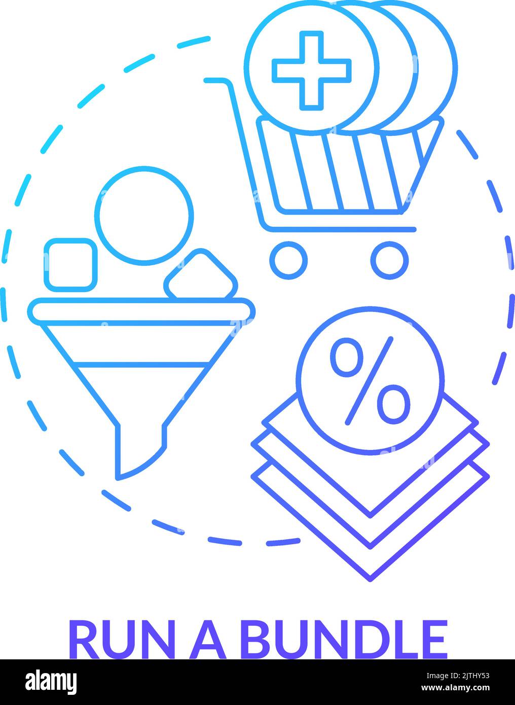 Run bundle blue gradient concept icon Stock Vector Image & Art - Alamy