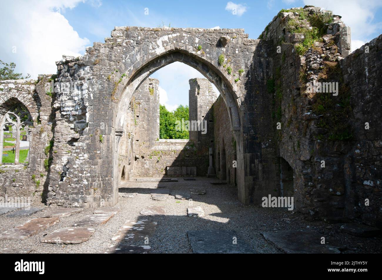Ruins of Turlough Abbey church building, Republic of Ireland Stock ...