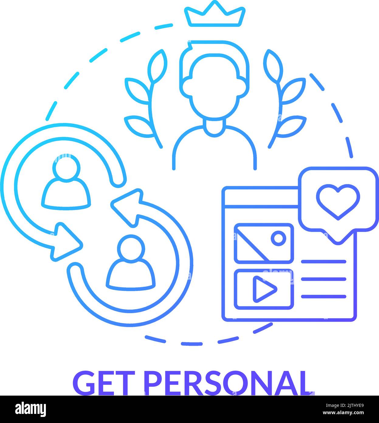 Get personal blue gradient concept icon Stock Vector Image & Art - Alamy