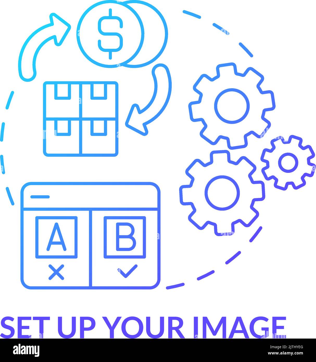 Set up your image blue gradient concept icon Stock Vector Image & Art ...