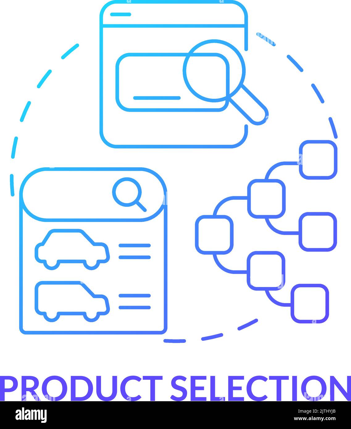 Product selection blue gradient concept icon Stock Vector Image & Art ...