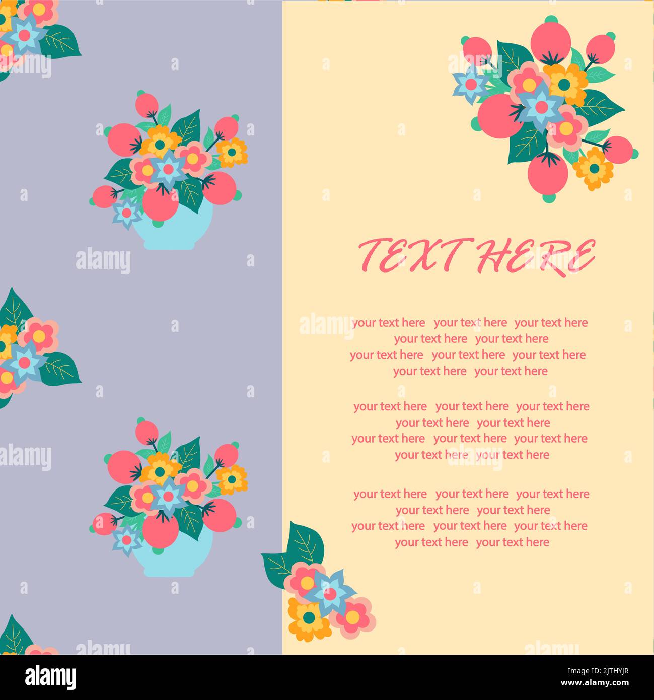 Seamless illustration with bright colors lilac background Stock Vector ...