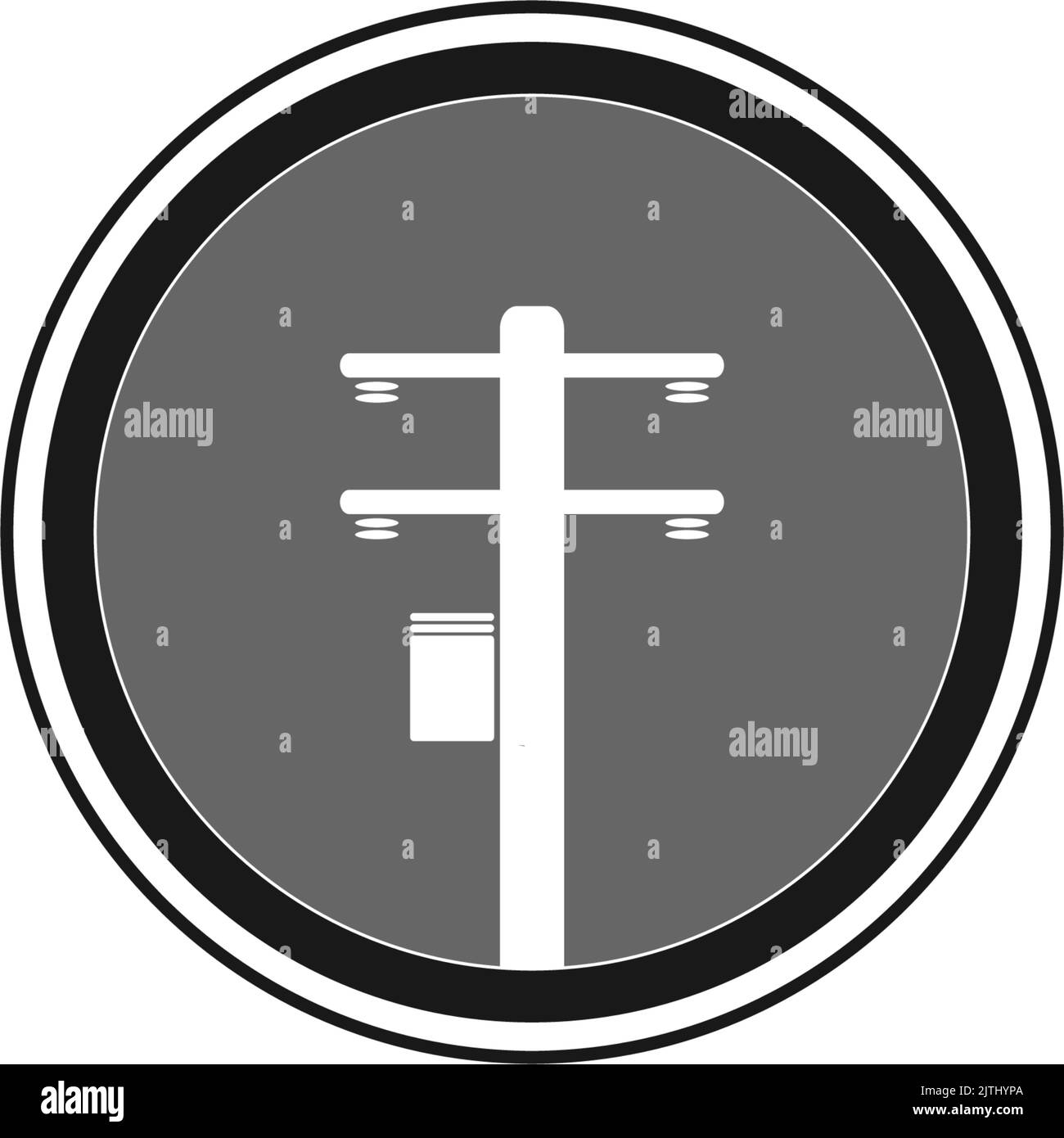 electric pole logo design vector illustration Stock Vector Image & Art ...