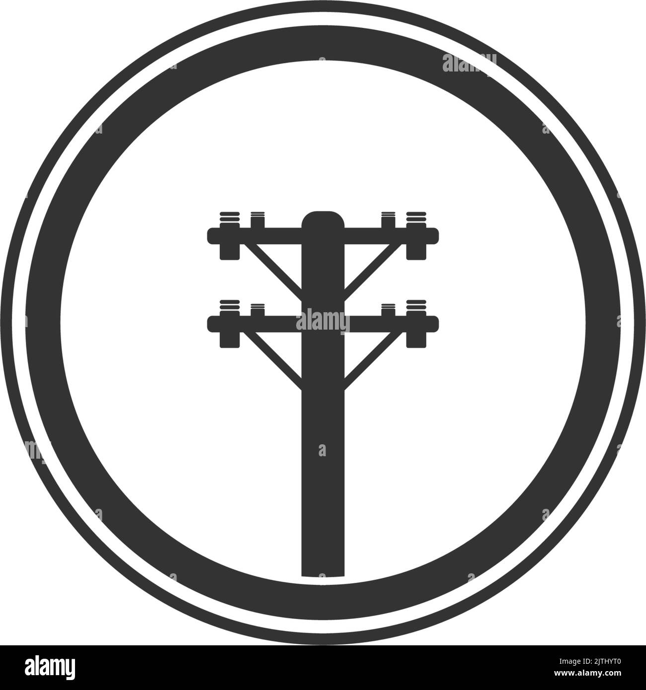 electric pole logo design vector illustration Stock Vector Image & Art ...