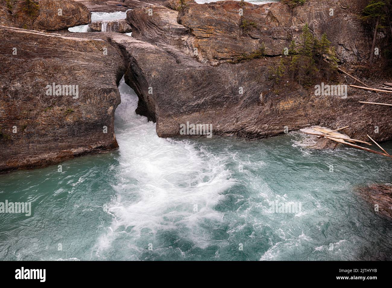 The Natural Bridge, Yoho National Park, British Columbia, Canada Stock ...