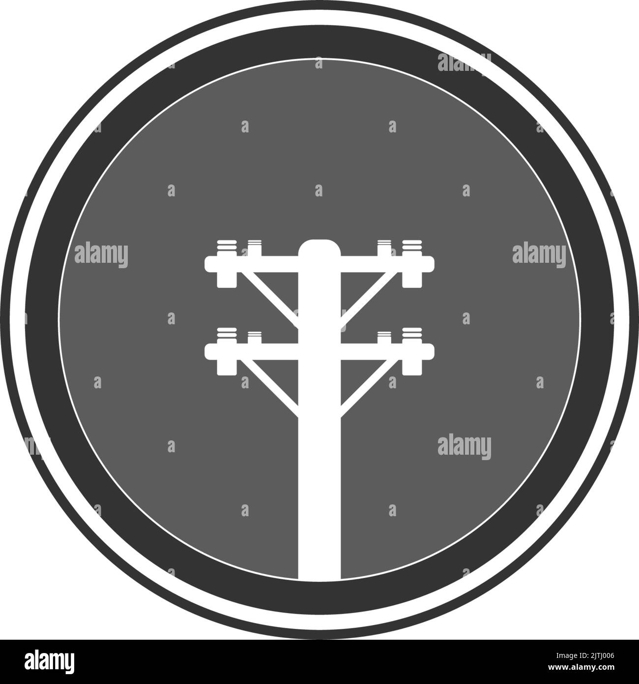 electric pole logo design vector illustration Stock Vector Image & Art ...