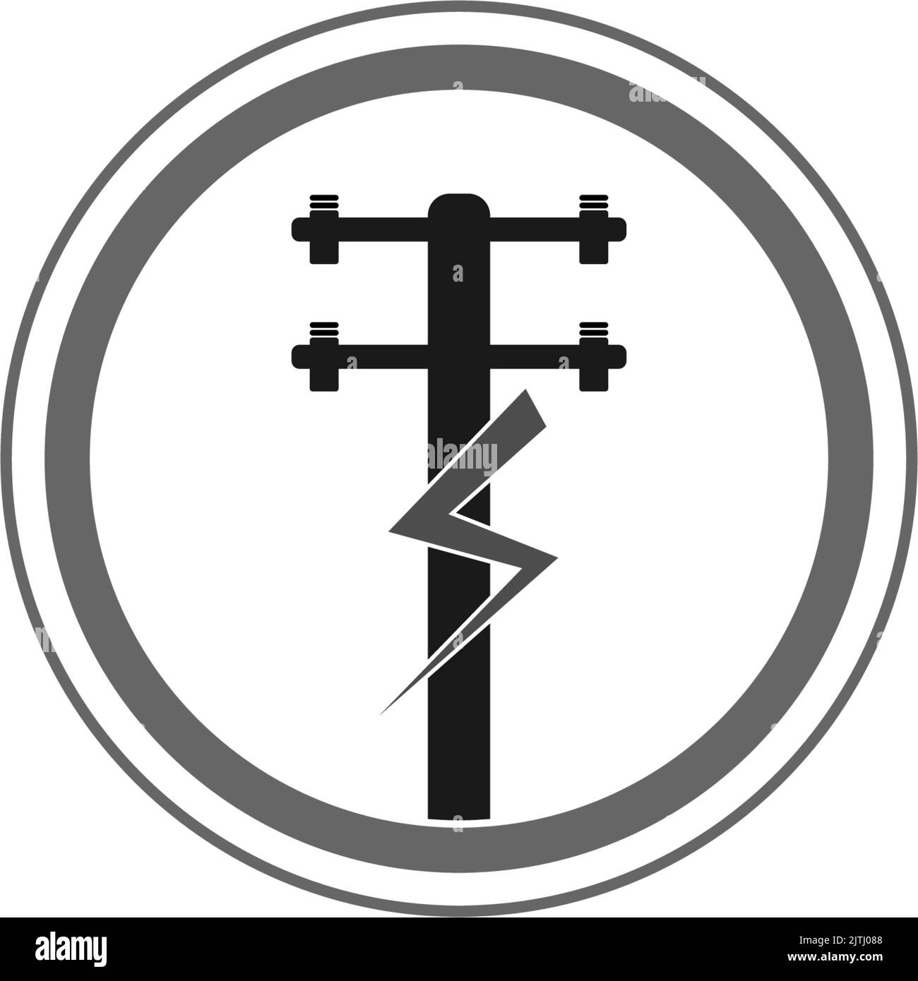 electric pole logo design vector illustration Stock Vector Image & Art ...