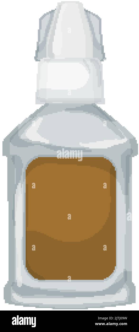 adhesive glue bottle cartoon vector illustration Stock Vector Image ...