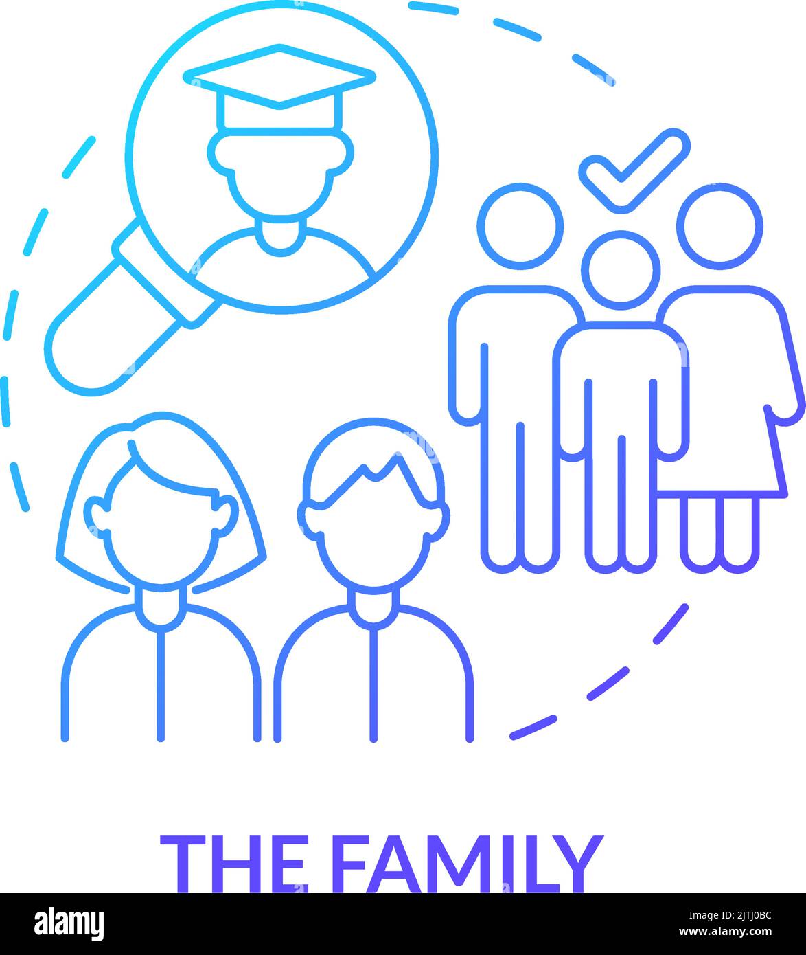 Family blue gradient concept icon Stock Vector Image & Art - Alamy
