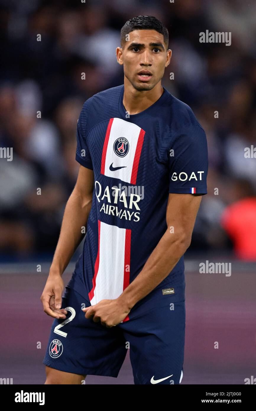 PARIS - Achraf Hakimi of Paris Saint-Germain during the French Ligue 1 ...