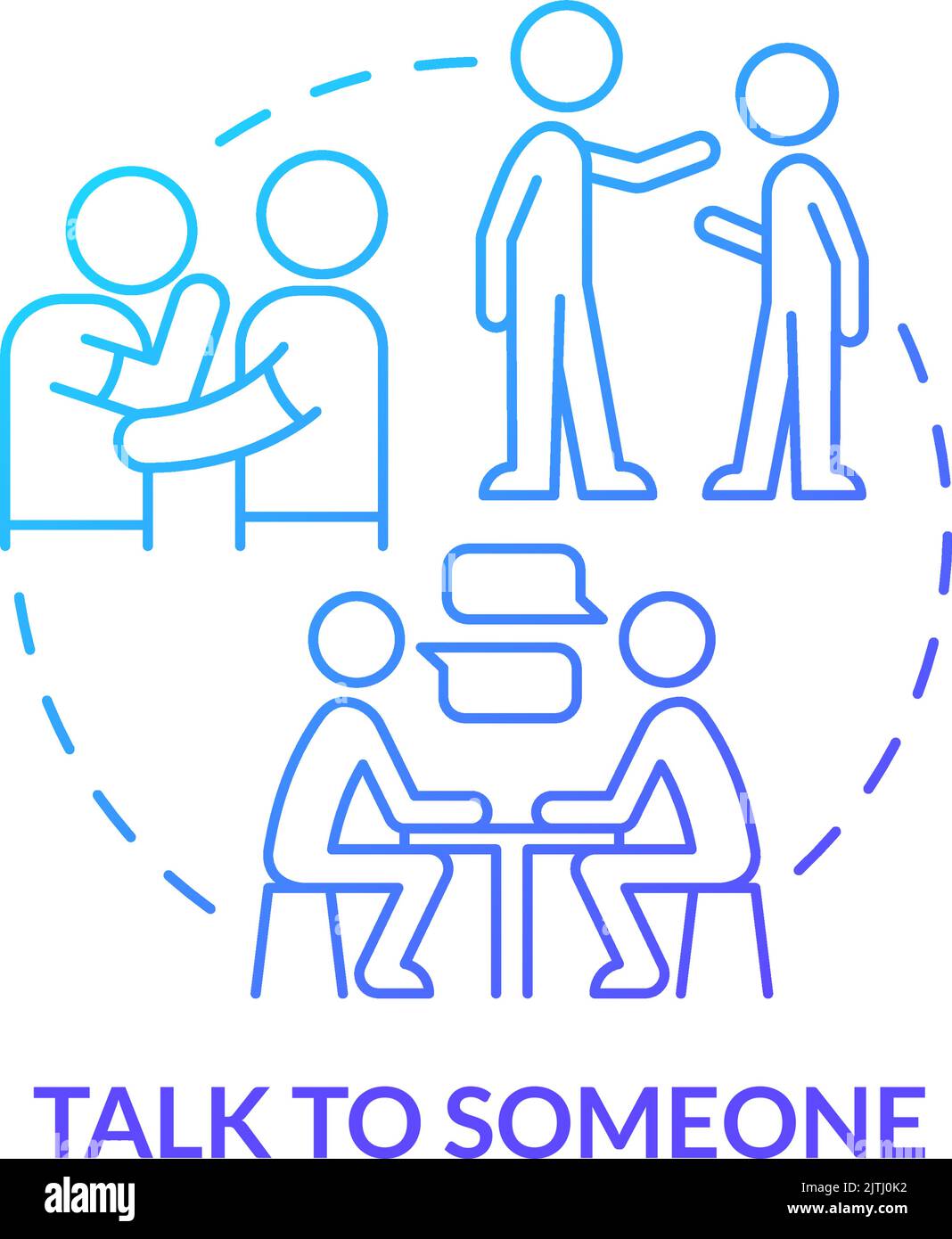 Talk to someone blue gradient concept icon Stock Vector Image & Art - Alamy