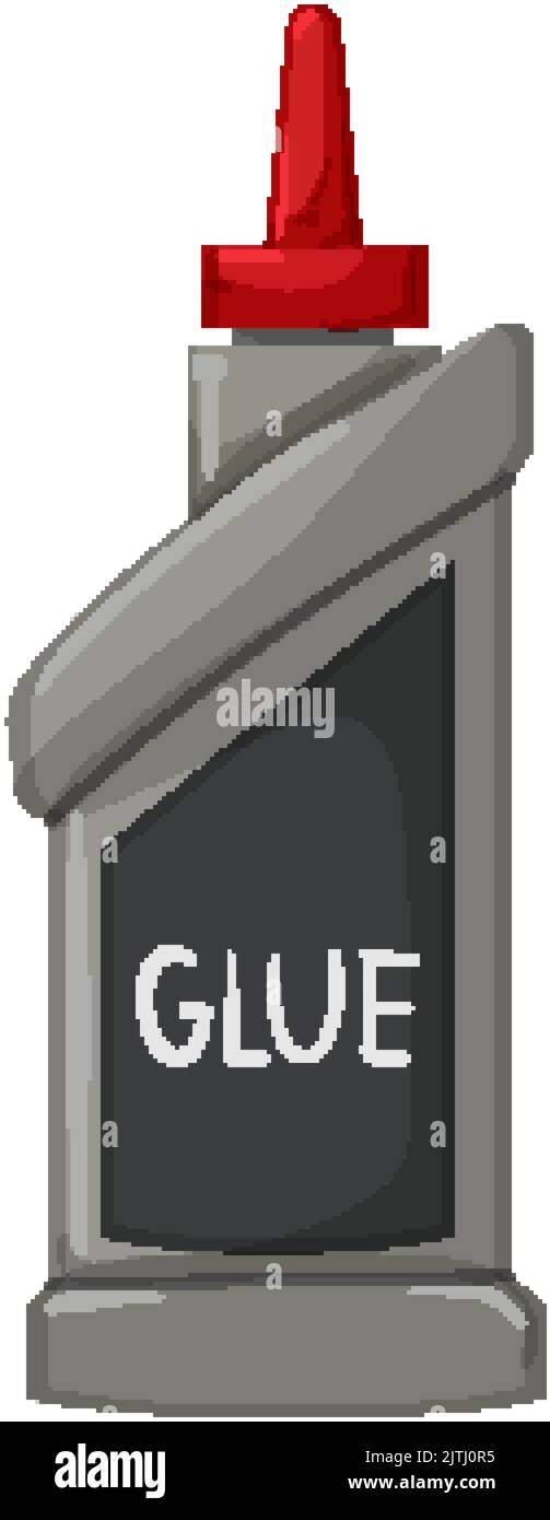 school glue bottle cartoon vector illustration Stock Vector Image & Art ...