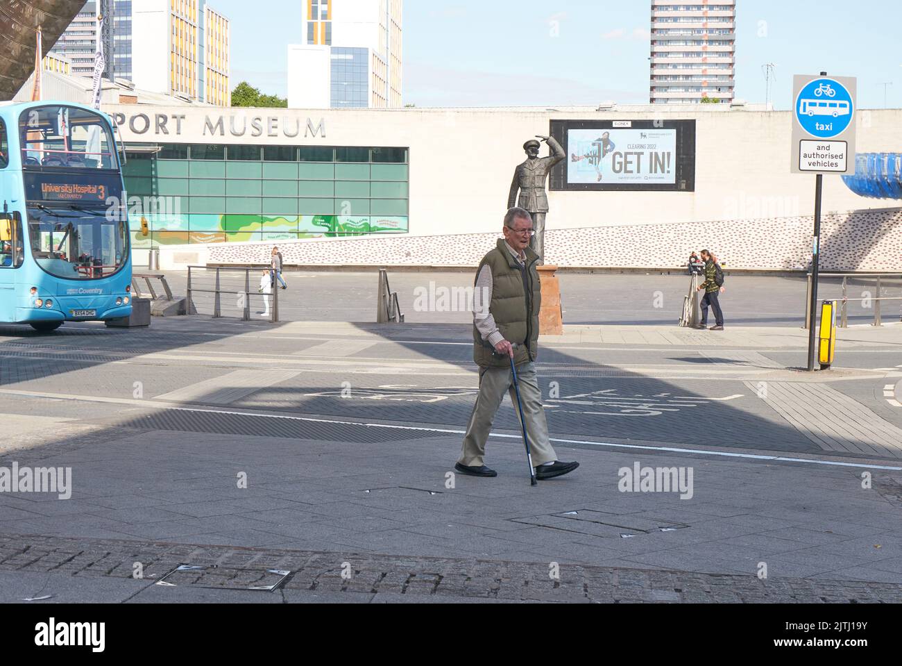 Old man crossing a street Stock Photo - Alamy