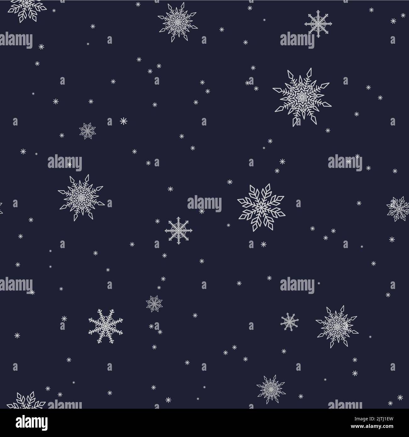 Seamless pattern. White snowflakes on a dark background. For fabric ...