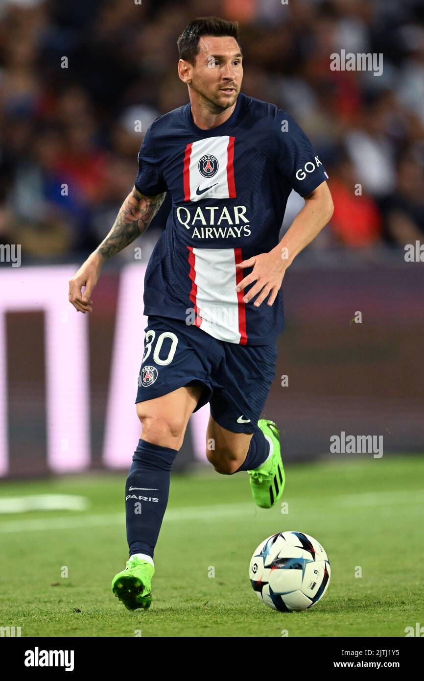 PARIS - Lionel Messi of Paris Saint-Germain during the French Ligue 1 match between Paris Saint ...