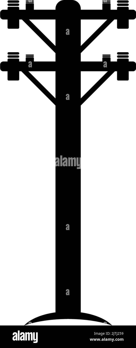 electric pole logo design vector illustration Stock Vector Image & Art ...