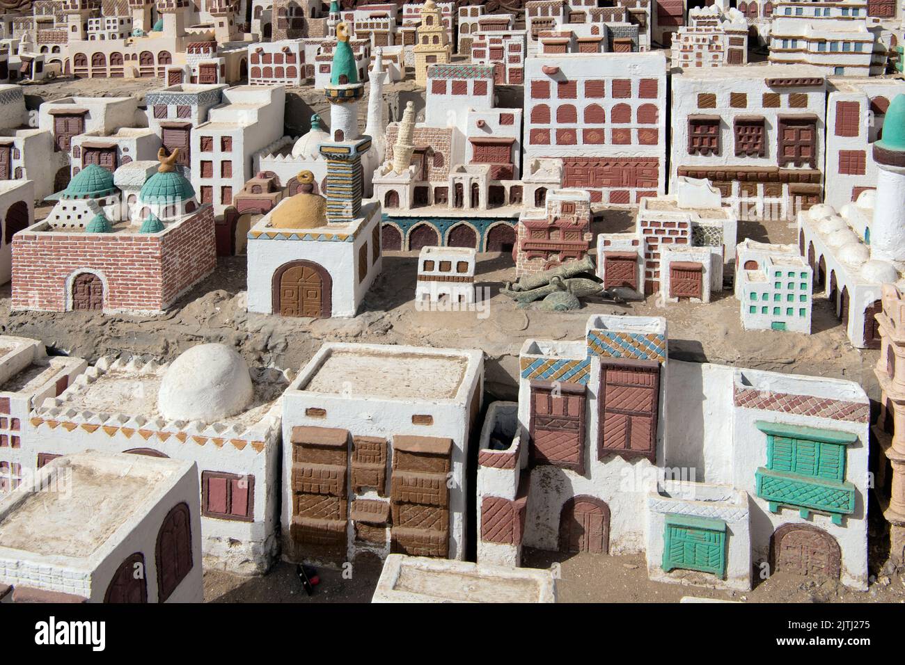 Colourful clay model of village Al Tayebat museum Jeddah Saudi Arabia ...