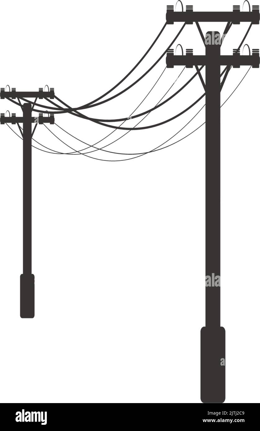 electric pole logo design vector illustration Stock Vector Image & Art ...