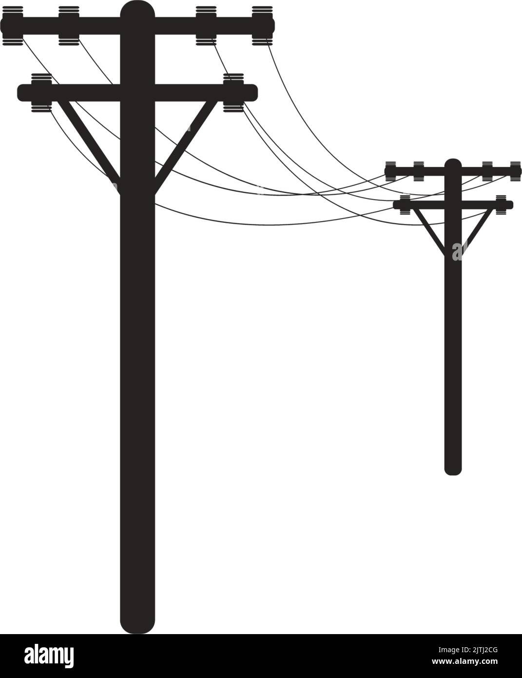 electric pole logo design vector illustration Stock Vector Image & Art ...