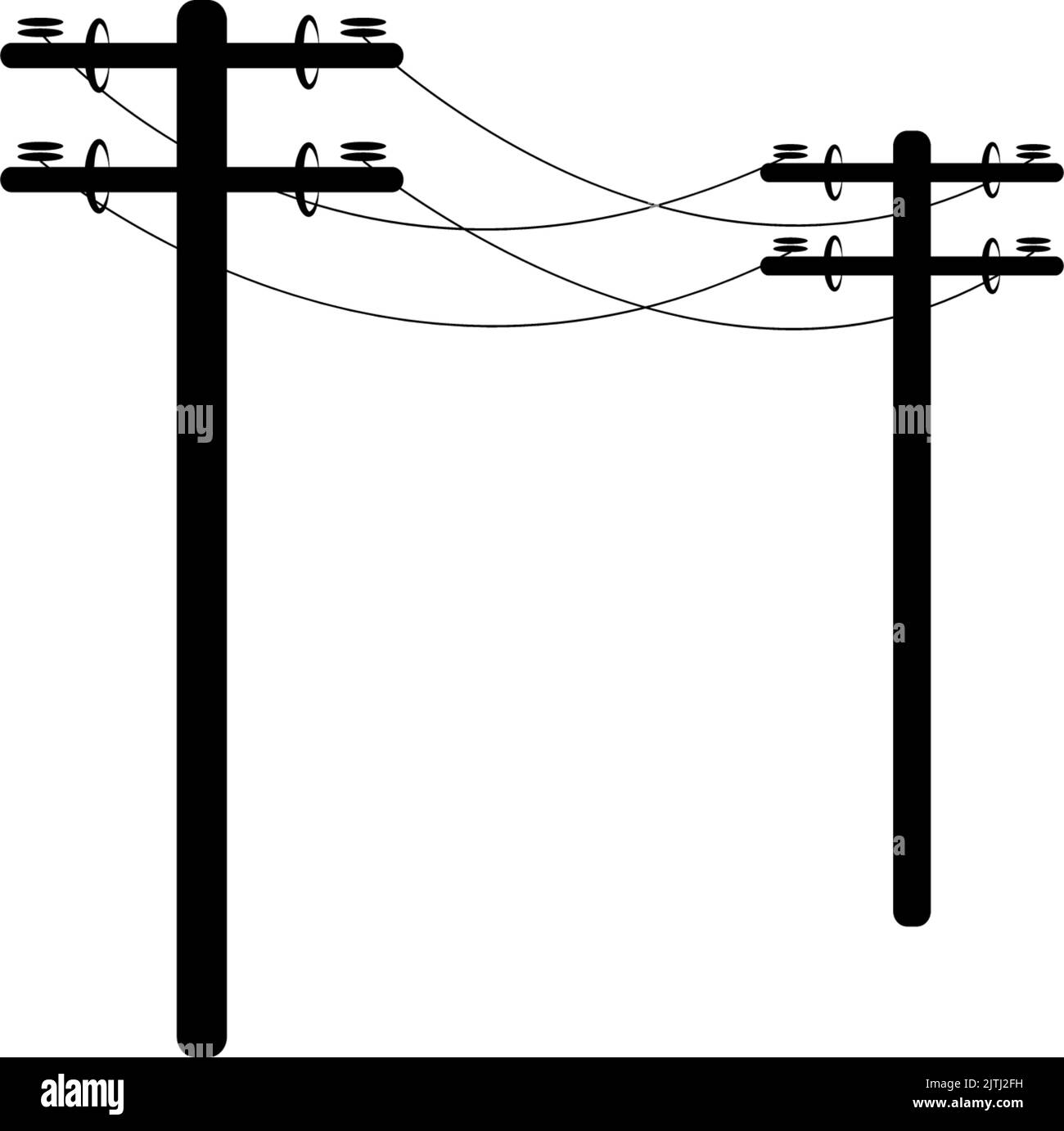 electric pole logo design vector illustration Stock Vector Image & Art ...