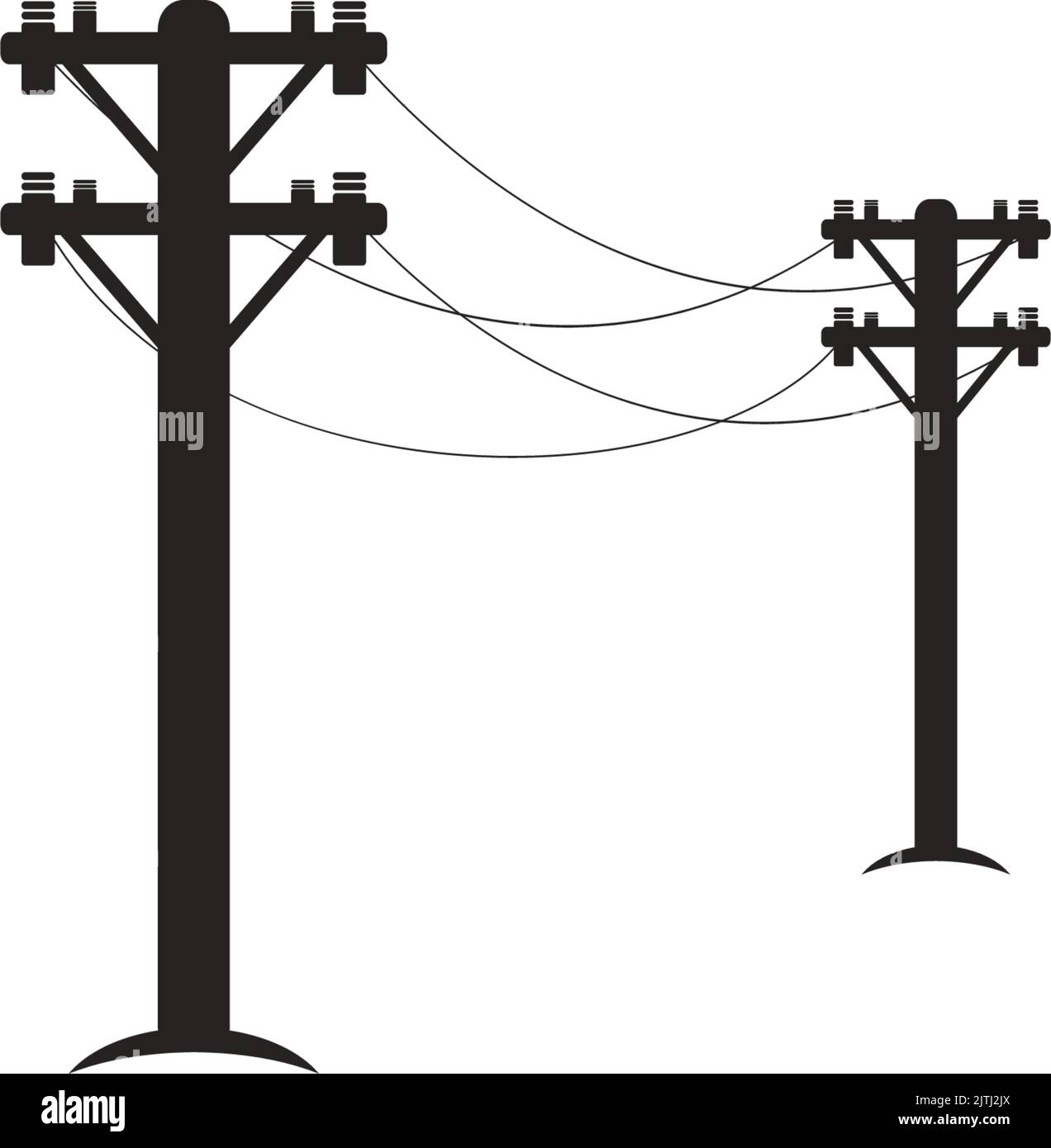 electric pole logo design vector illustration Stock Vector Image & Art ...