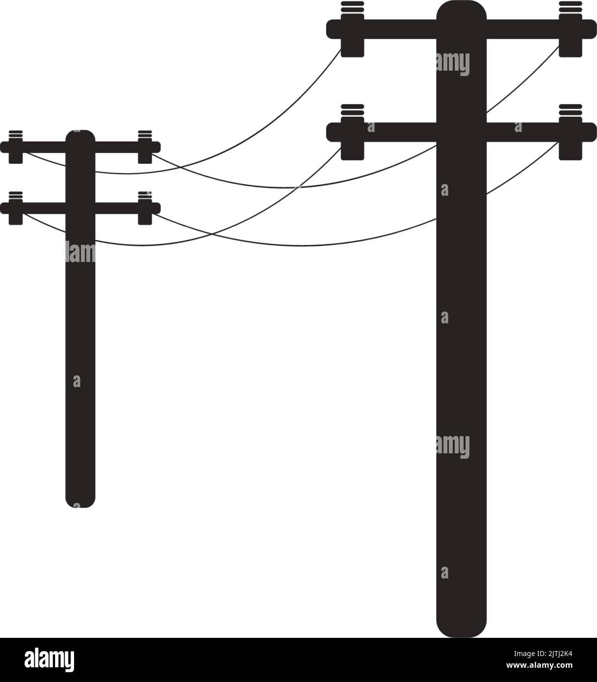 electric pole logo design vector illustration Stock Vector Image & Art ...