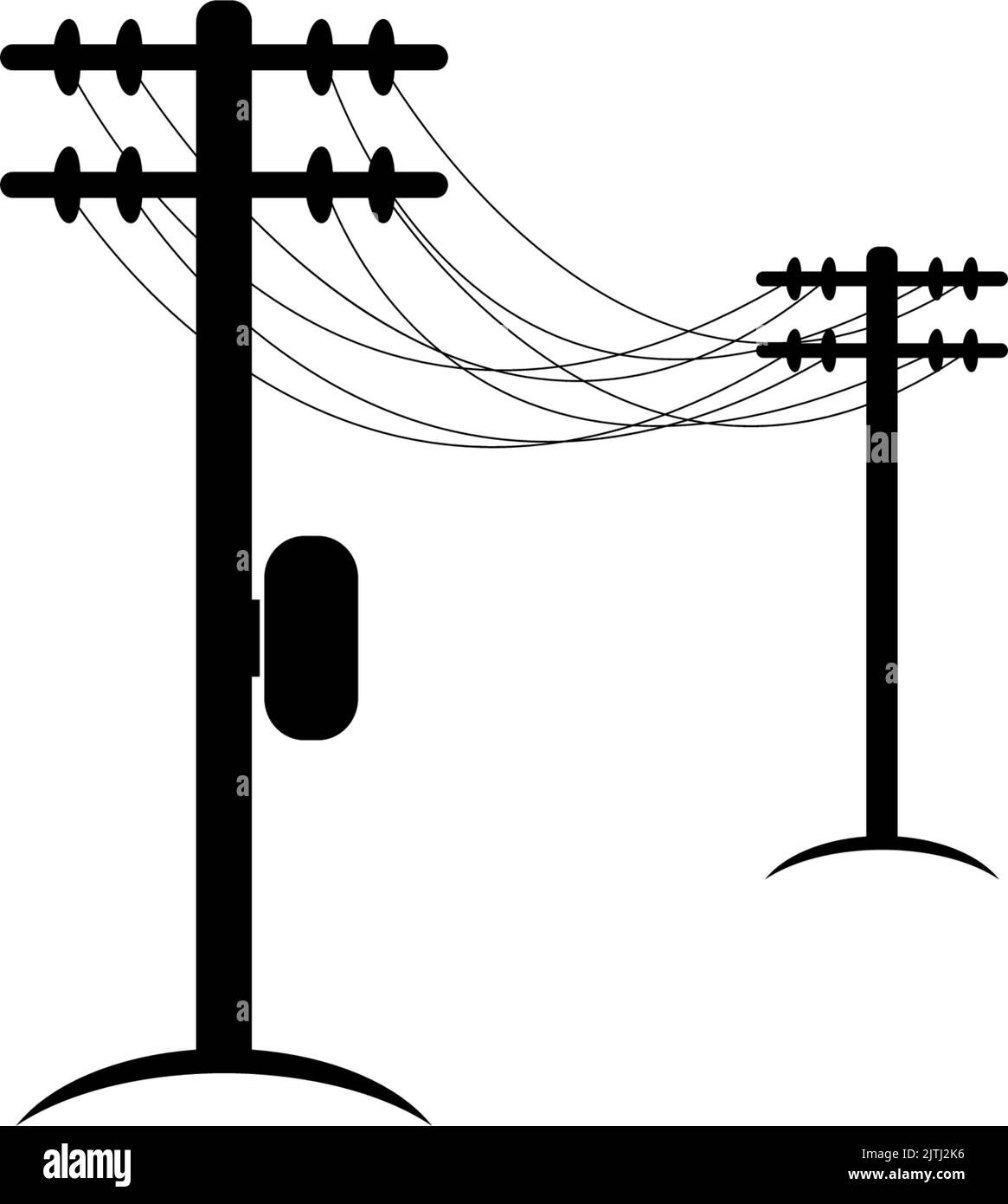 electric pole logo design vector illustration Stock Vector Image & Art ...