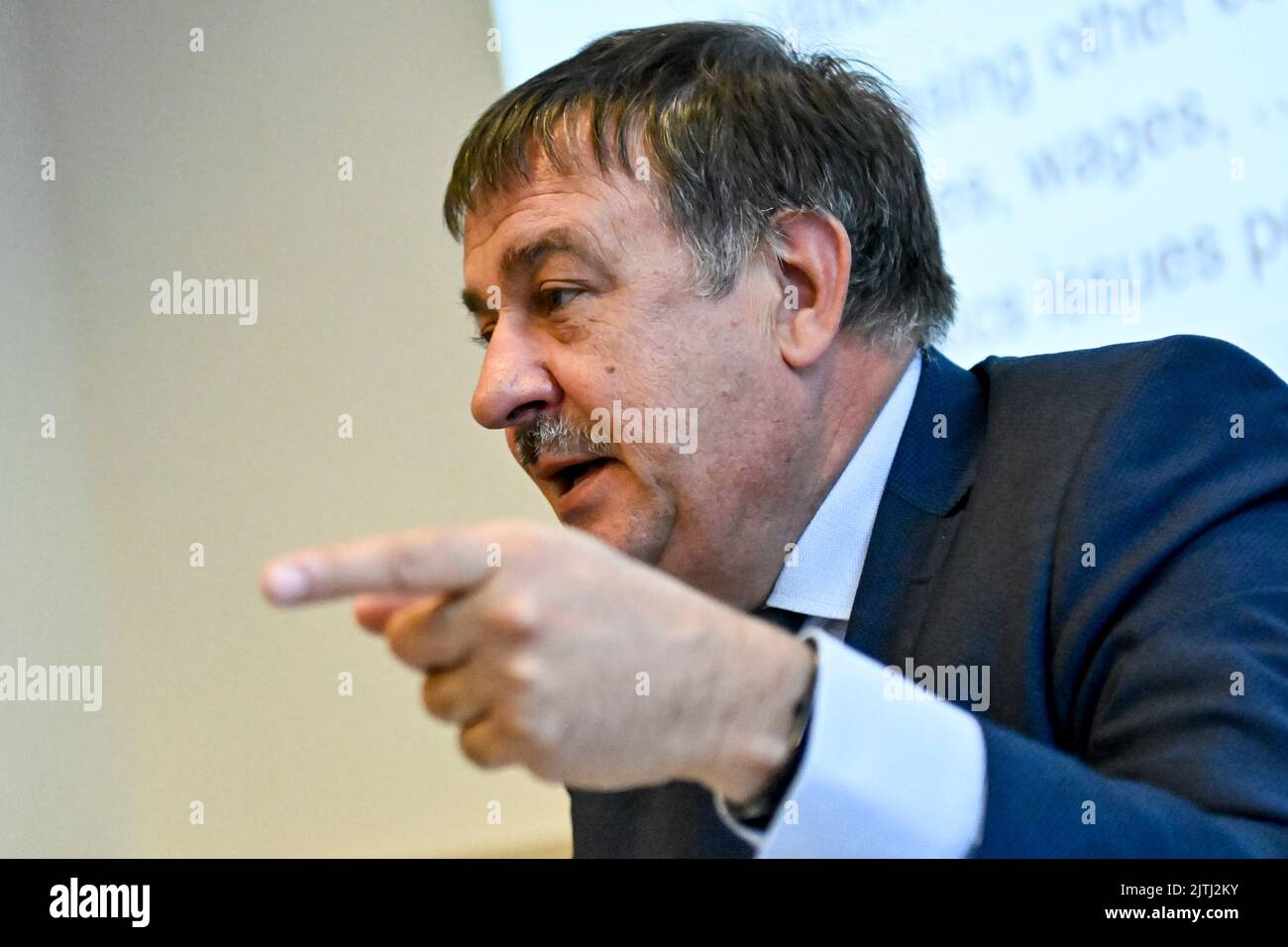 Febeliec member of the board Peter Claes pictured during a press ...