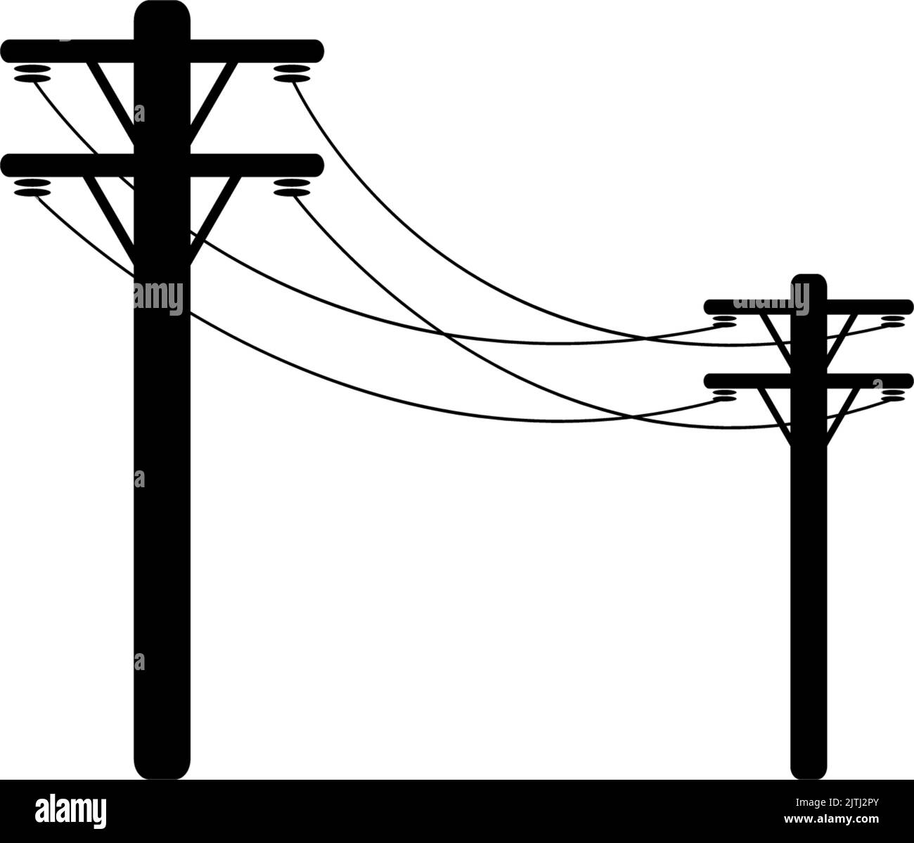 electric pole logo design vector illustration Stock Vector Image & Art ...