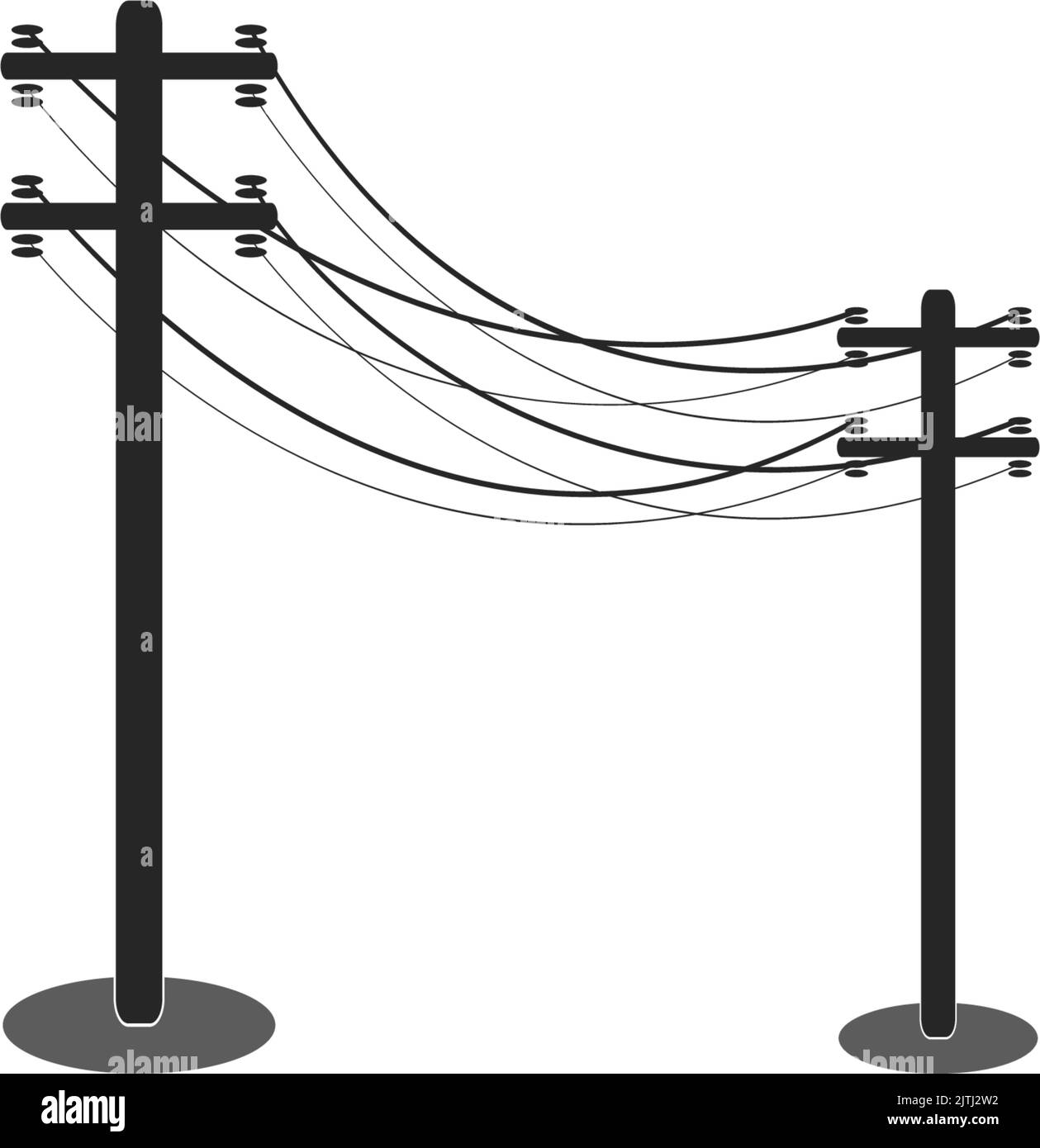 electric pole logo design vector illustration Stock Vector Image & Art ...