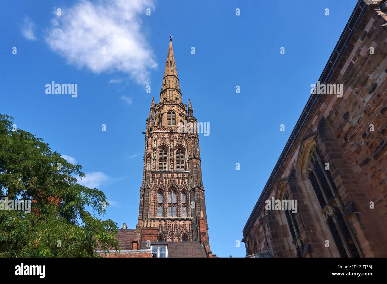 Steeple tower at Coventry Cathedral, UK Stock Photo - Alamy