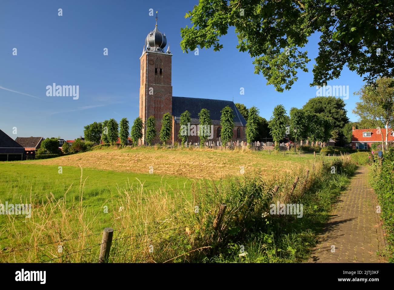 The protestant church (or Saint John the Baptist church) of Deinum ...