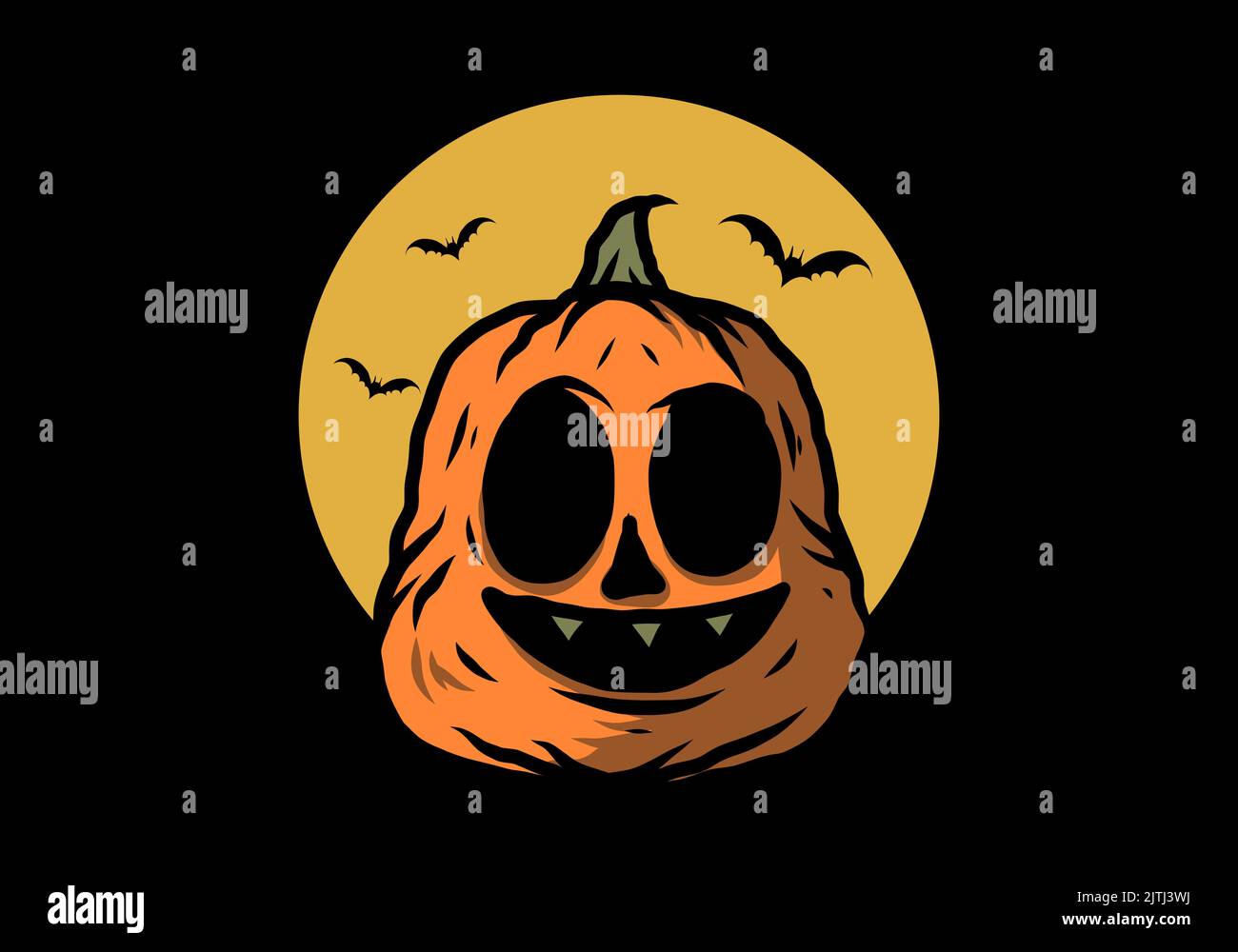 Scary Halloween ghost stuff illustration design Stock Vector Image ...