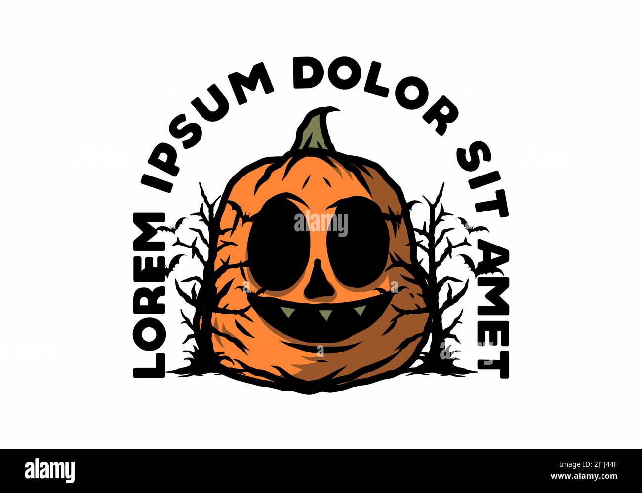 Scary Halloween ghost stuff illustration design Stock Vector Image ...