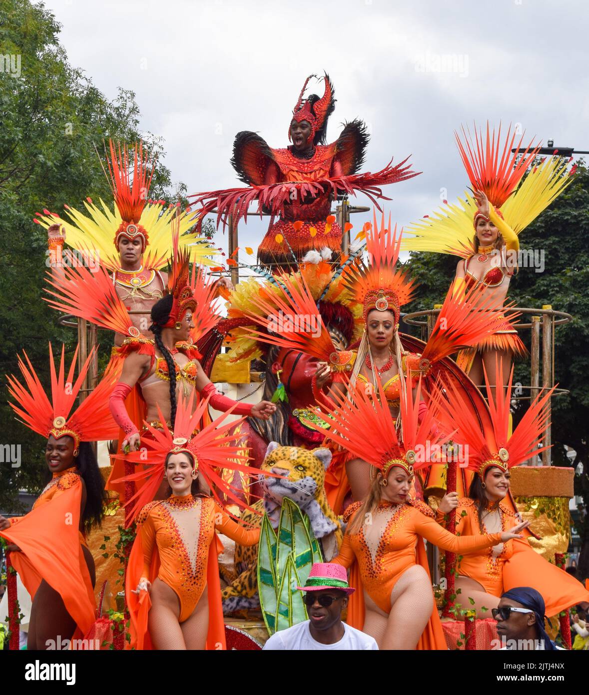 London, UK. 29th August 2022. Parade on the second day as Notting Hill Carnival returns after a ...