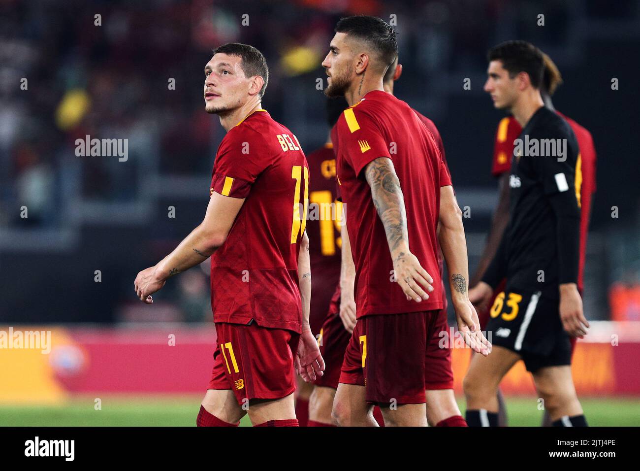 Andrea Belotti of Roma looks on during the Italian championship Serie A ...