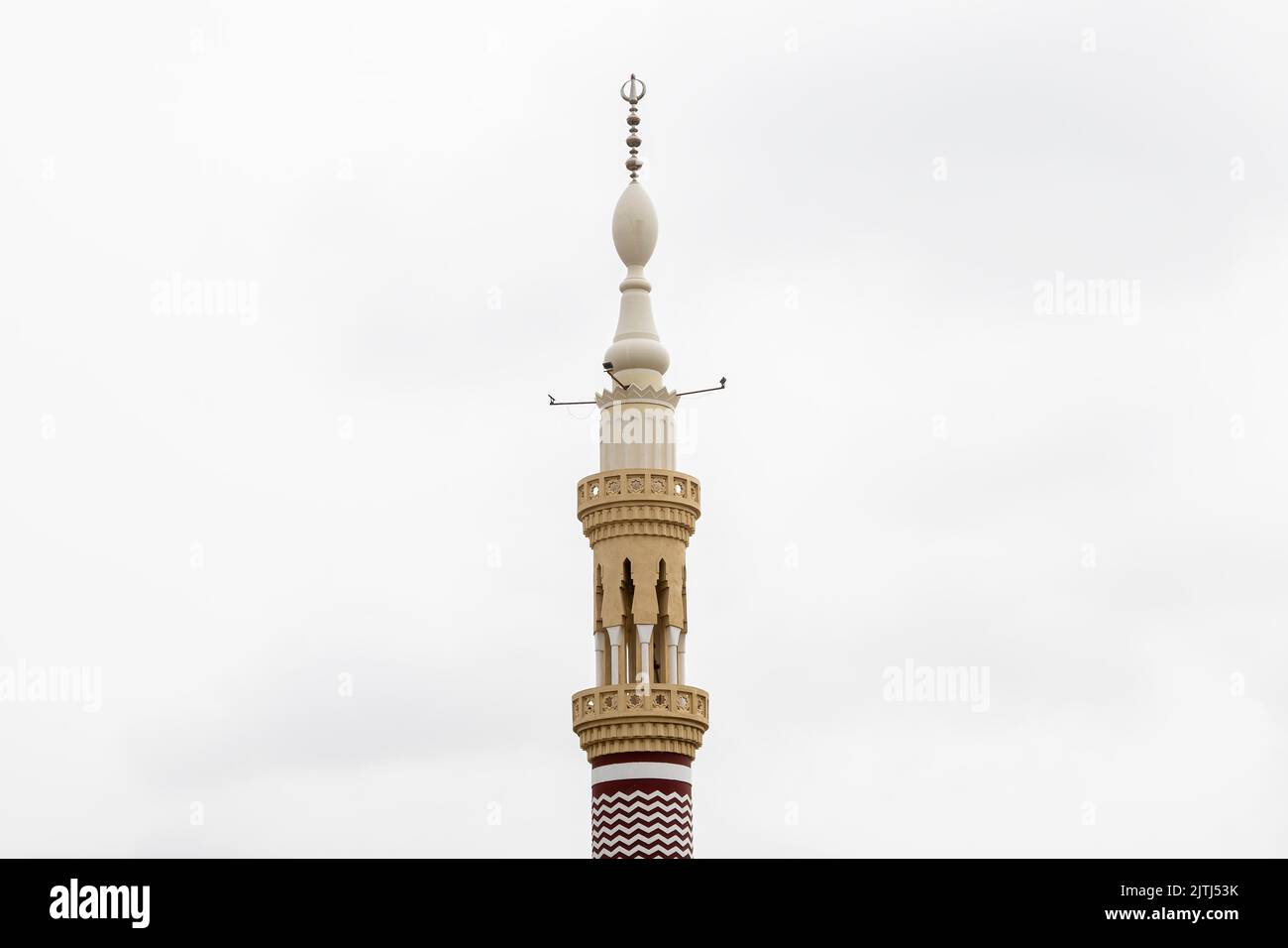 Minart of famous Landhi Korangi Mosque situated in Karachi Stock Photo ...