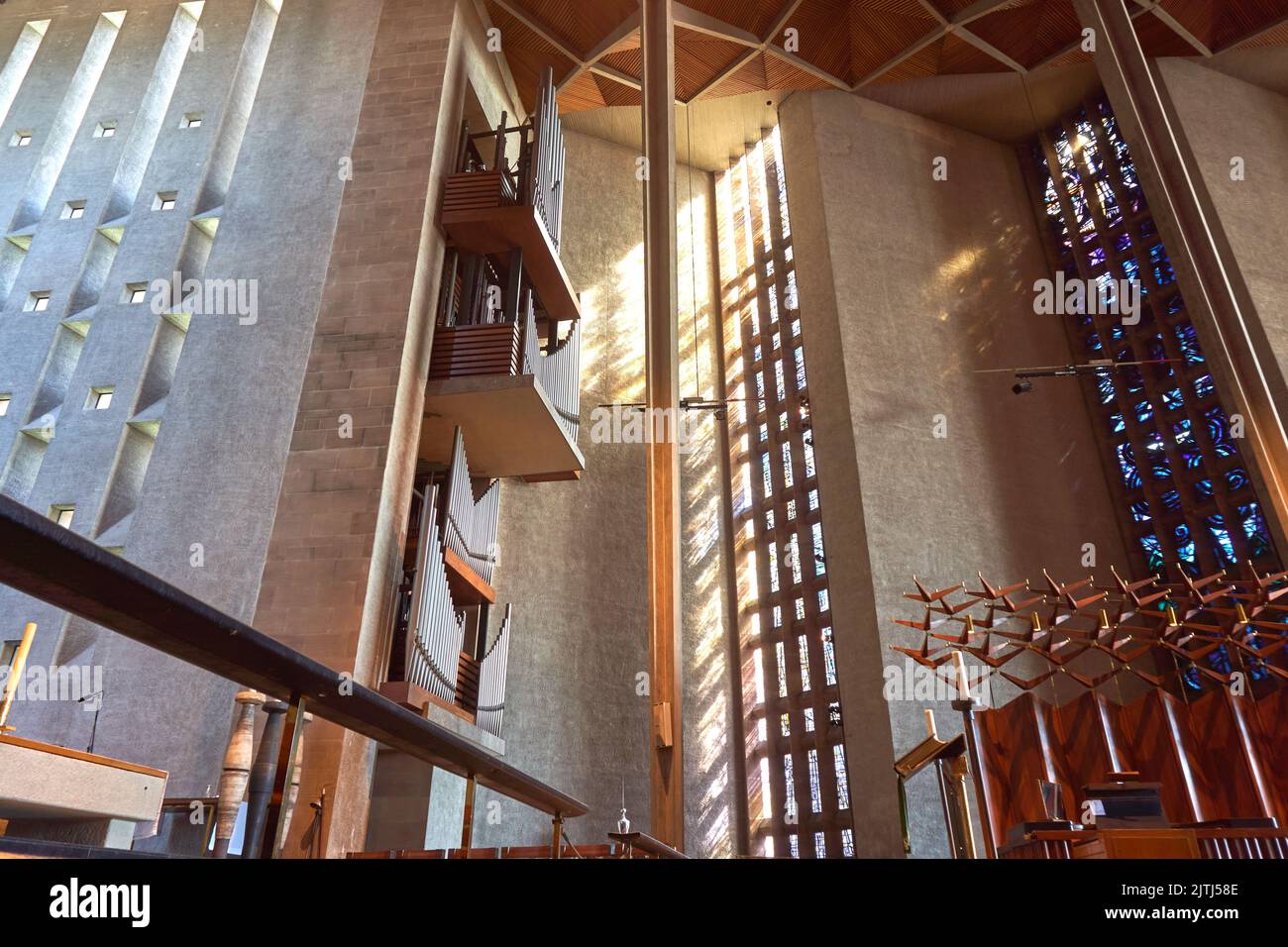 Modern cathedral interior in Coventry, UK Stock Photo - Alamy