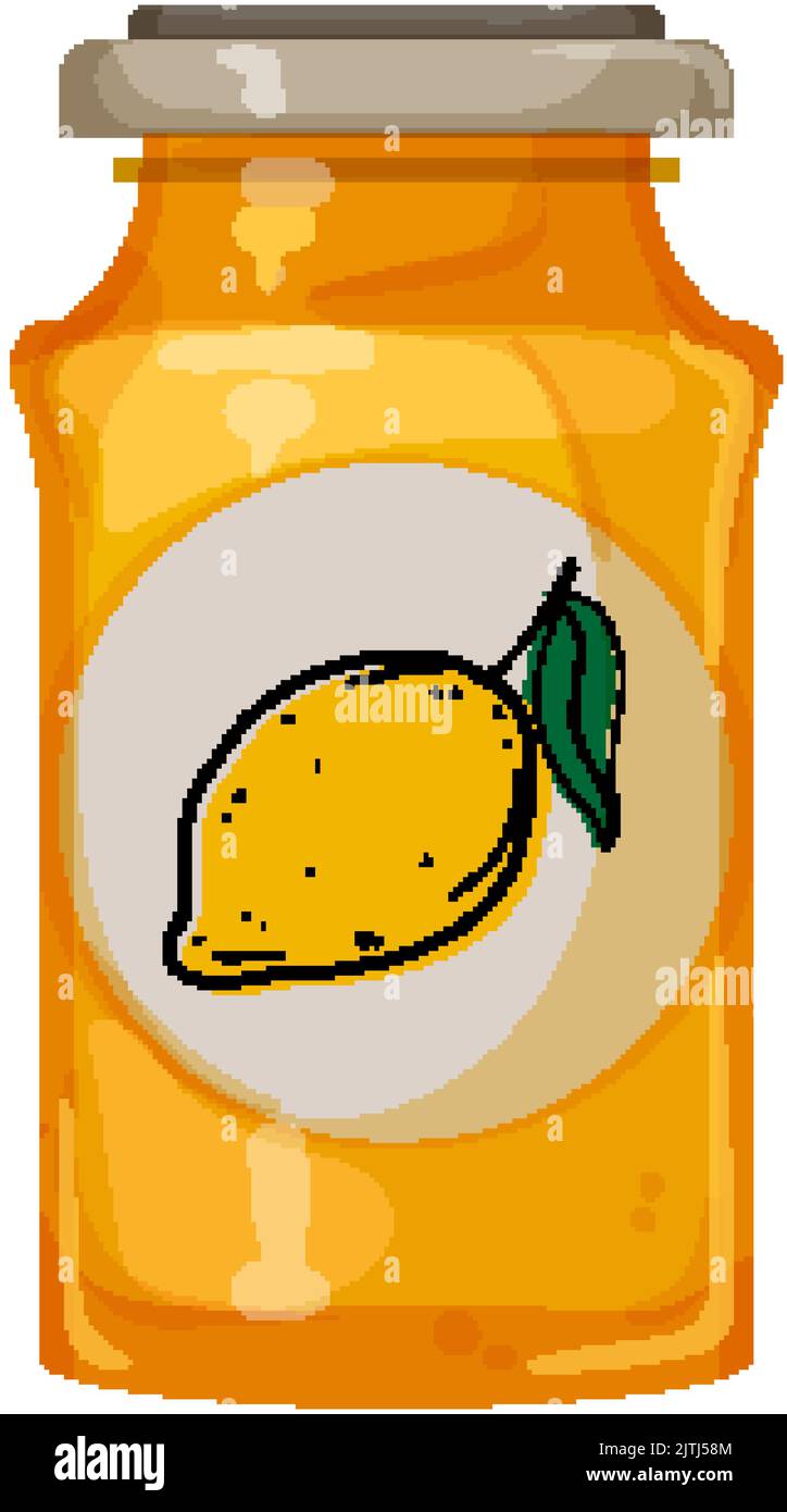 organic jam fruit food cartoon vector illustration Stock Vector Image ...