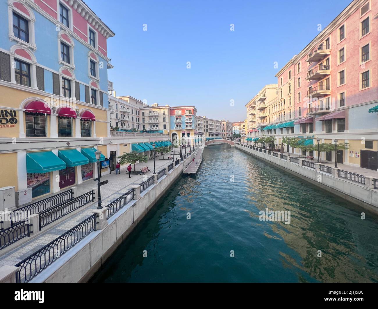 Qanat Quartier is a little Venice in Pearl Qatar Stock Photo - Alamy