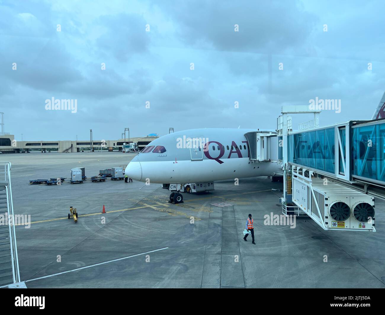 Qatar airways runway hi-res stock photography and images - Alamy