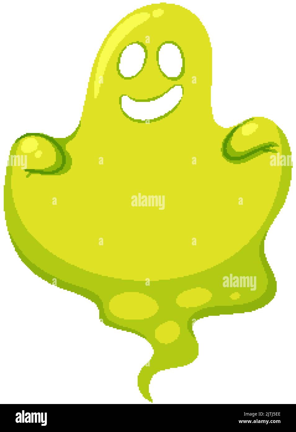 A green ghost on white background illustration Stock Vector Image & Art ...