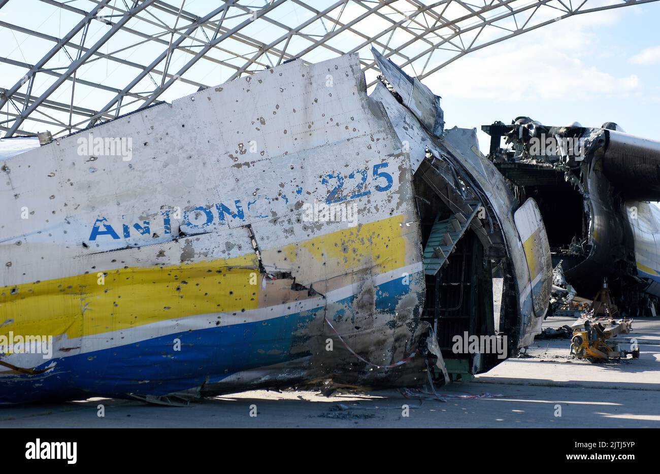 KYIV REGION, UKRAINE - AUGUST 30, 2022 - The Antonov An-225 Mriya, the ...