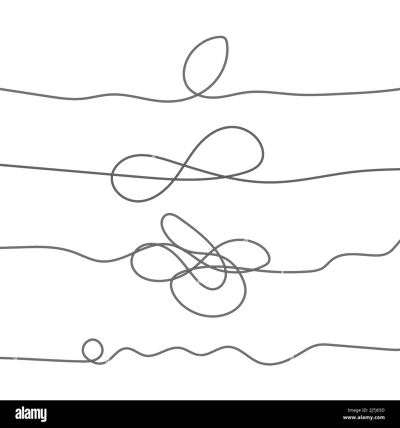 Abstract tangled texture. Random chaotic lines. Hand drawn object from the beginning and the end ...