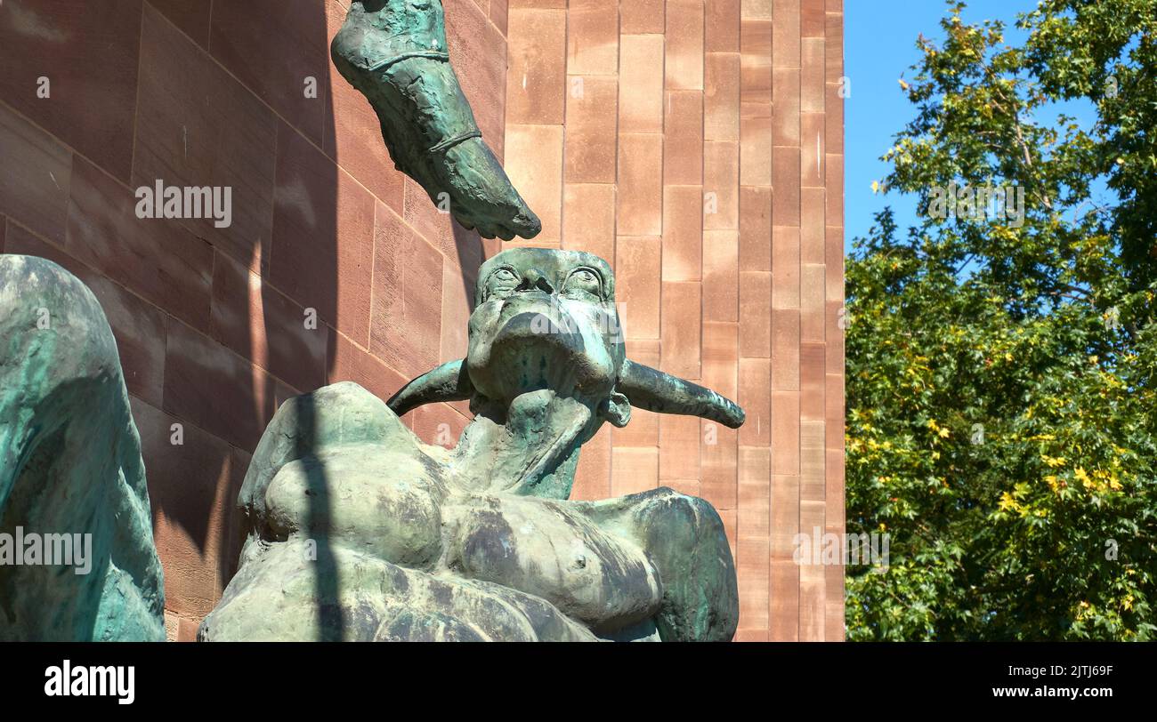 Sculpture on wall of coventry cathedral hi-res stock photography and ...