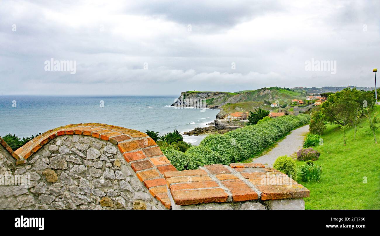 Landscape of Comillas, Santander, Cantabria, Spain, Europe Stock Photo ...