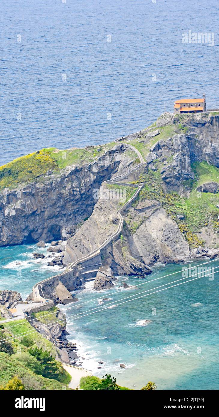 Rock of Gaztelugatxe in Bermeo, Biscay, Basque Country, Spain, Europe ...