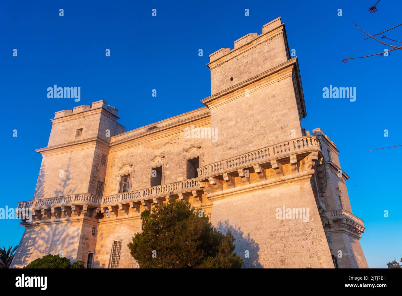 The Selmun Palace of Mellieha at sunset, Malta Stock Photo - Alamy